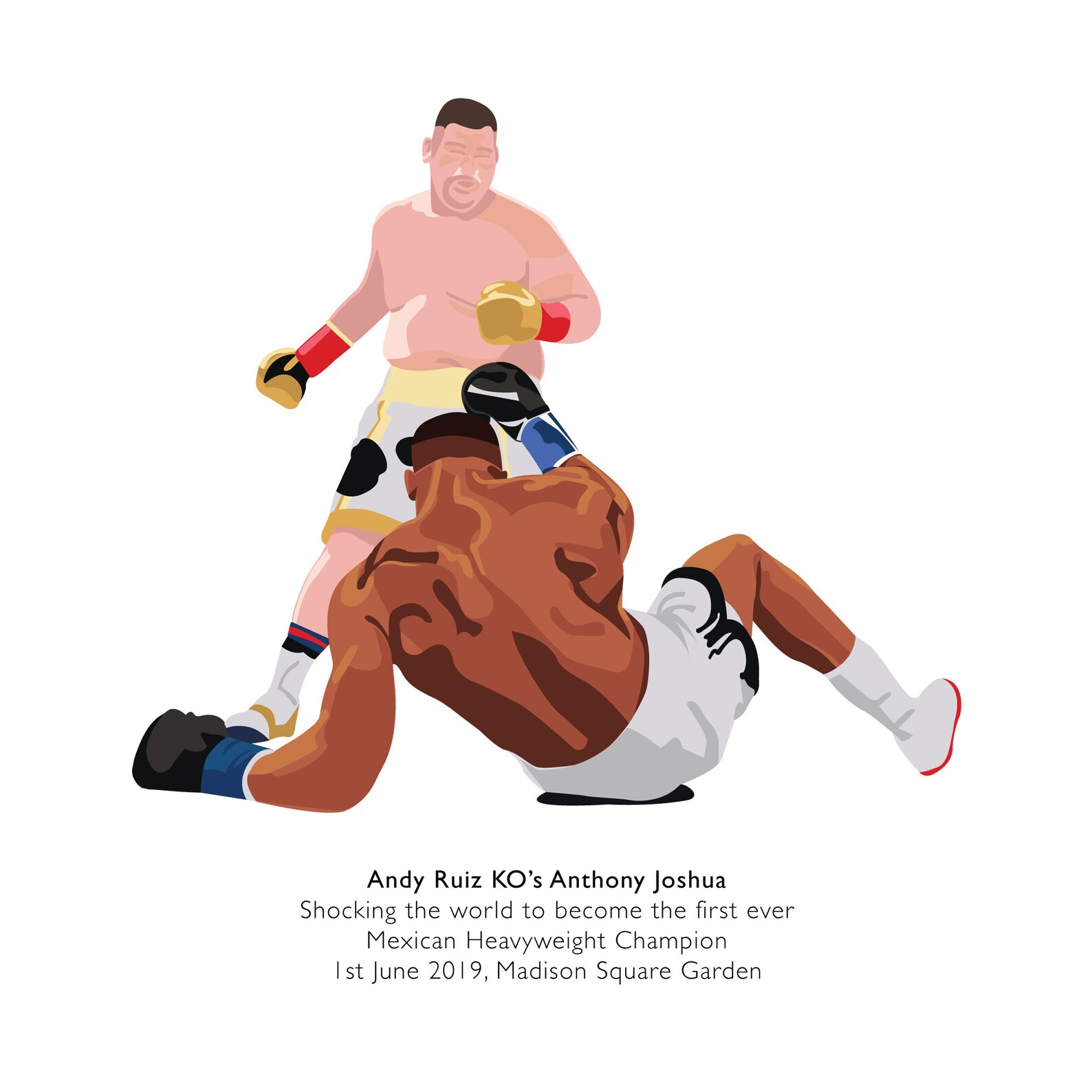 Andy Ruiz Ko’s Anthony Joshua Illustrated Boxing Print / Poster - Etsy