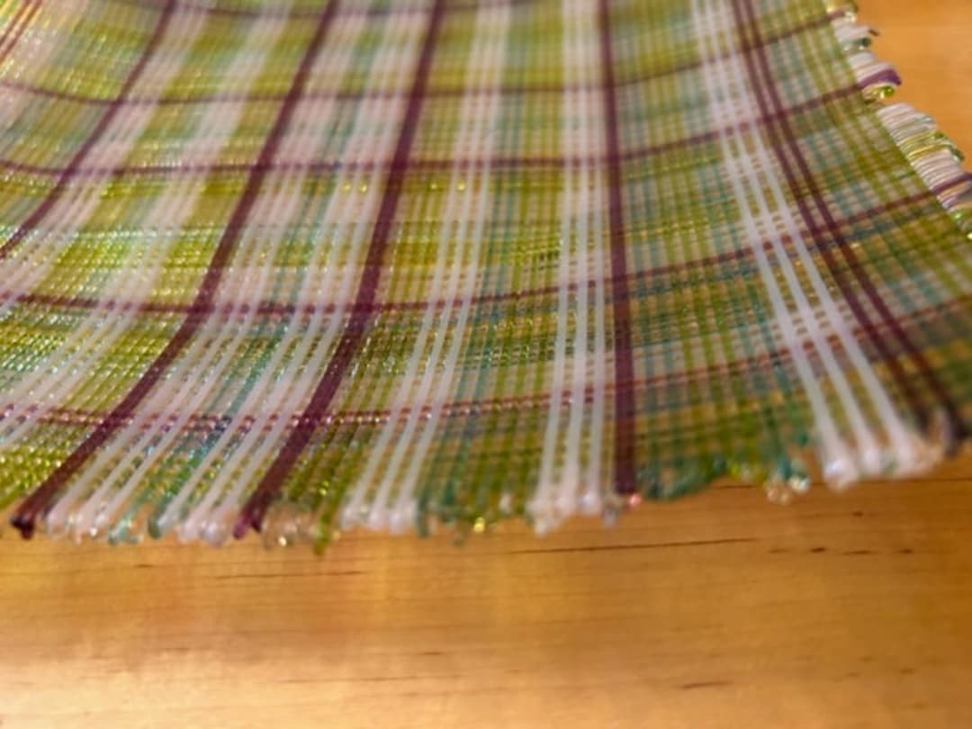 Beautiful Plate Stringers-woven Look-fused Glass-handmade - Etsy