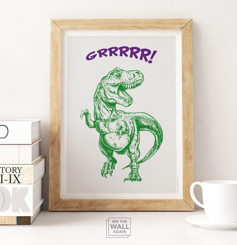 Tyrannosaurus Rex Dinosaur Poster Poster Nursery Decor Kids | Etsy