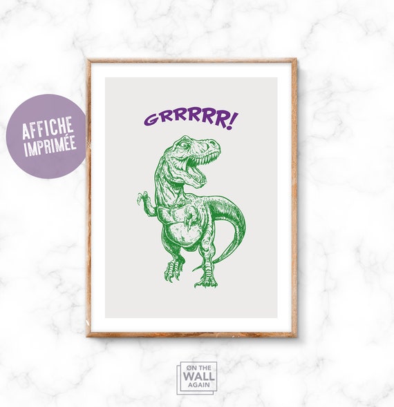 Tyrannosaurus Rex Dinosaur Poster Poster Nursery Decor Kids | Etsy