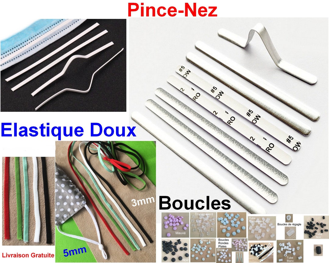 Nose Clamp, 30pcs Mask Adjuster, Nose Bridge, Soft Elastic, Buckle ...