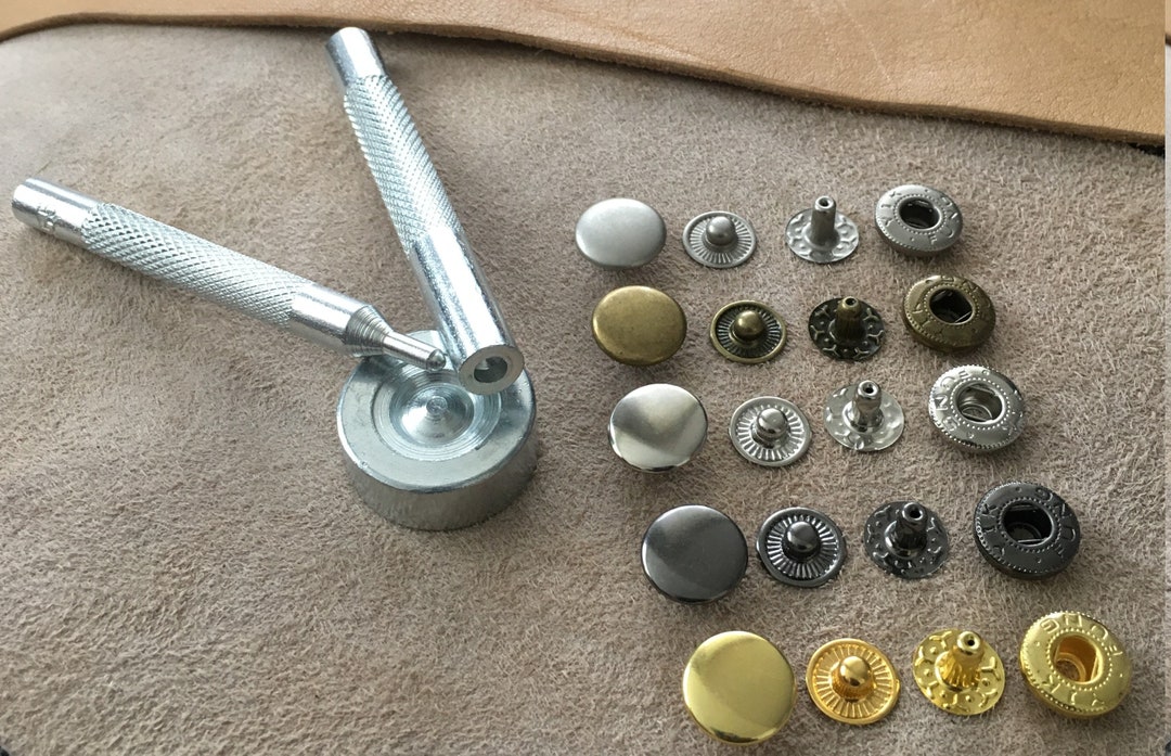 Boutons pression, snap, métal, fermoir, fermetures, attaches ...