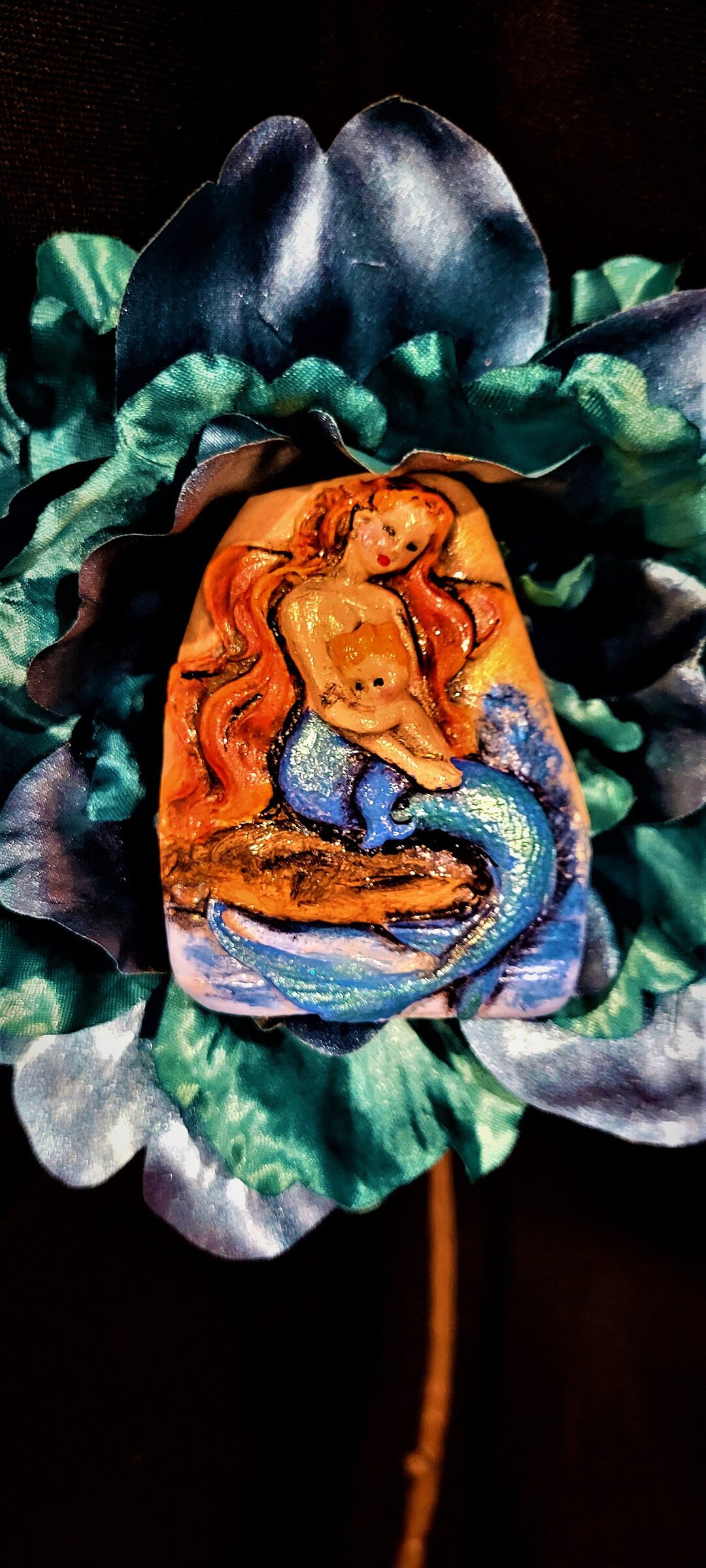 Mermaid Mama Flower , Face Flower, Wonderland Flower, Halloween Flower ...