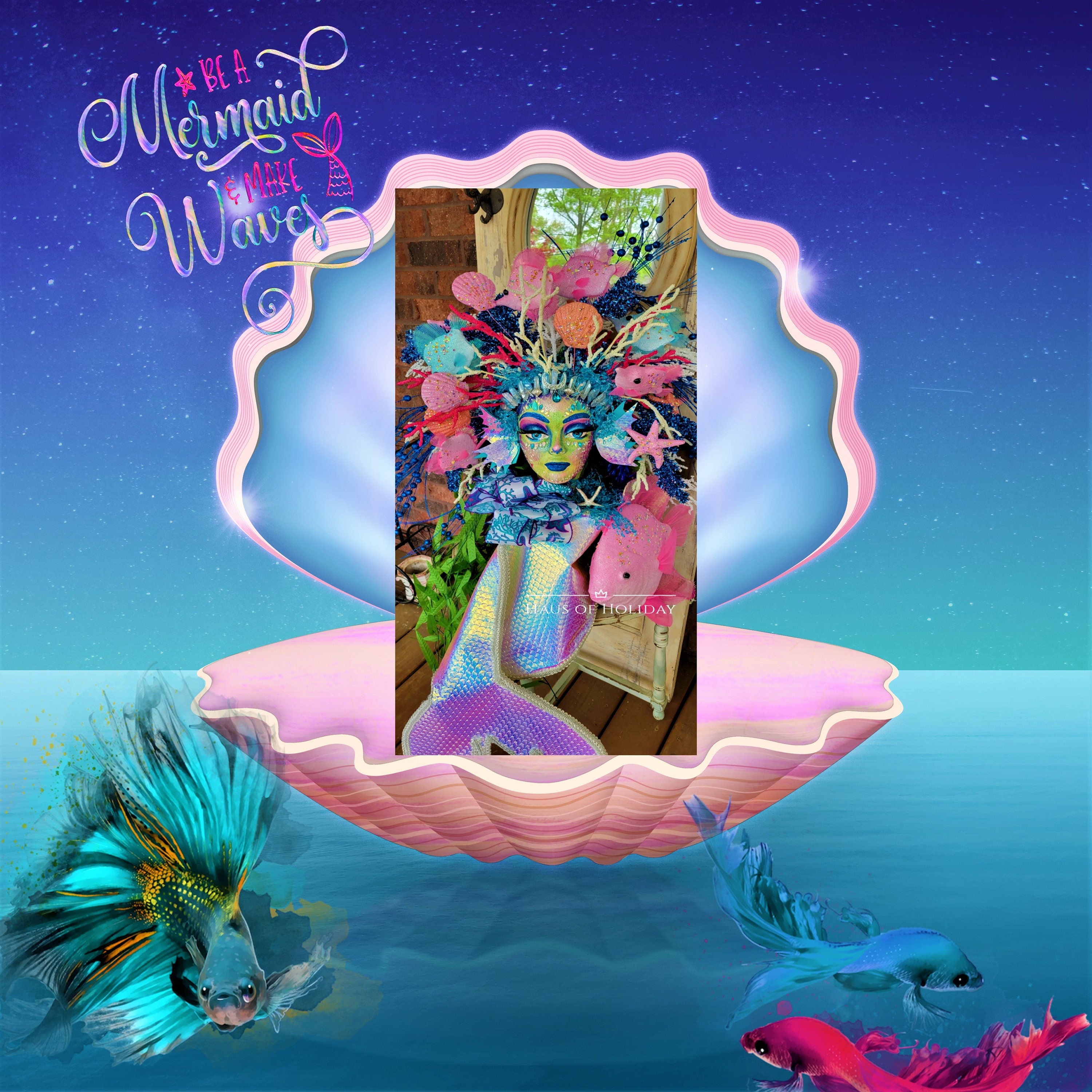 Mermaid Centerpiece, Summer Centerpiece, Mermaid Party Decoration, Fish ...