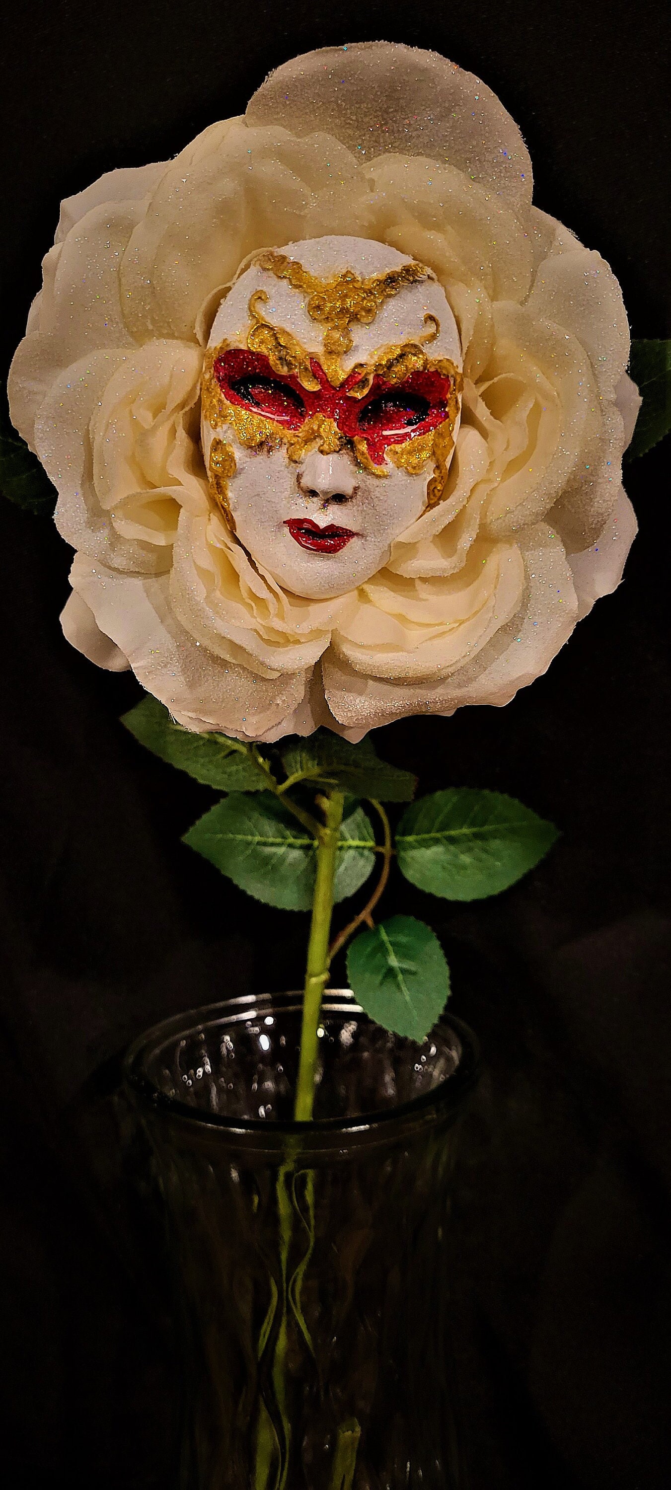 Masquerade Face Flower , Face Flower, Wonderland Flower, Halloween ...