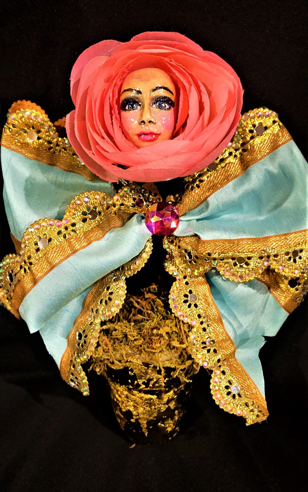 Pretty Lady Face Flower , Face Flower, Wonderland Flower, Halloween ...
