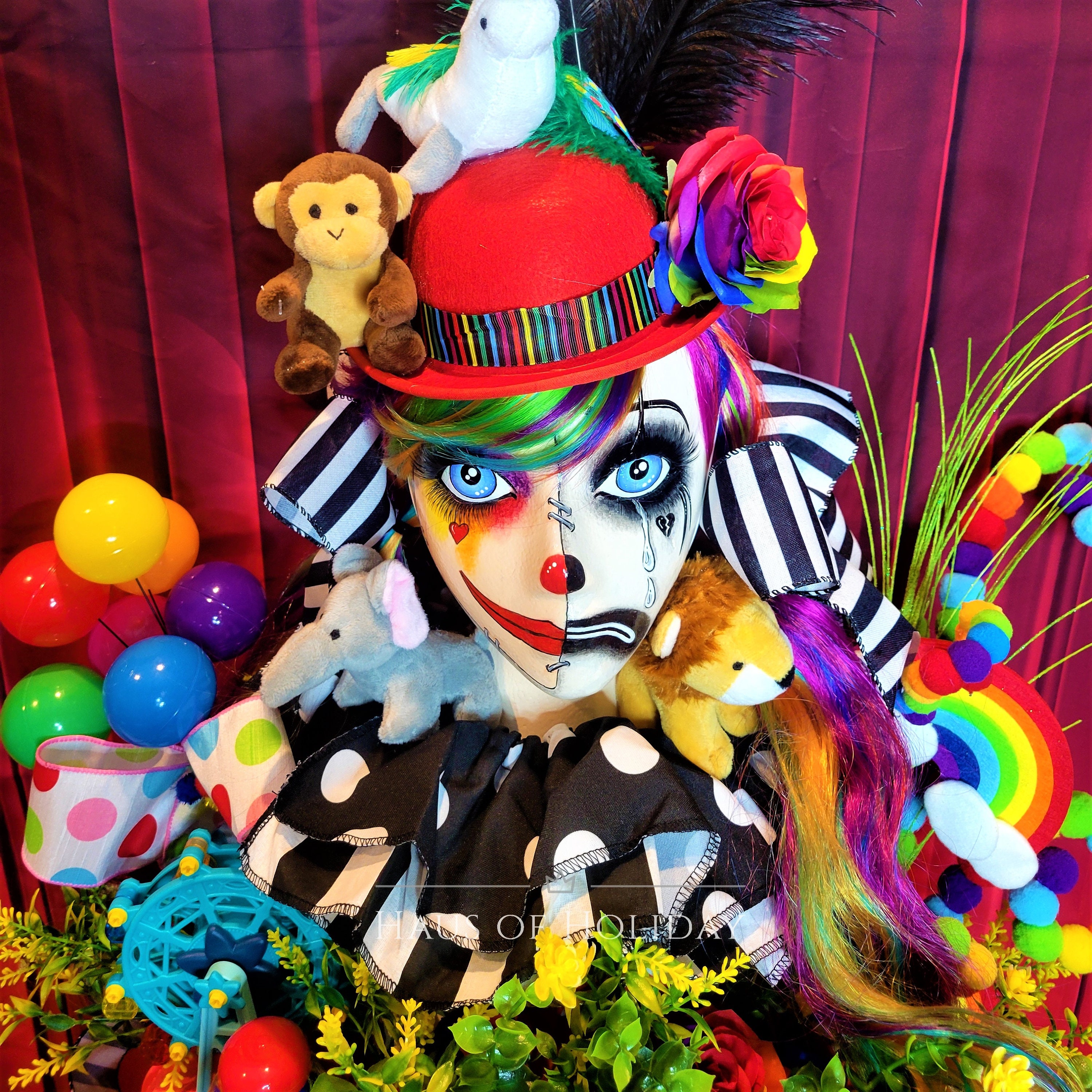 Clown Centerpiece Clown Decoration Mannequin Circus - Etsy