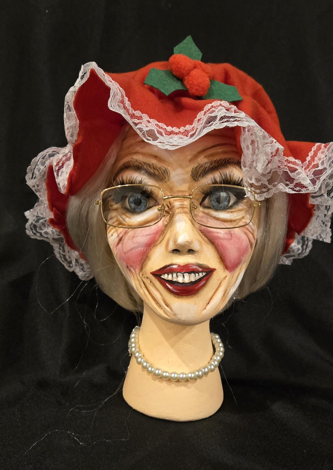 Mrs. Claus, Mrs. Claus Head, Mrs. Claus Mannequin, Mannequin, Head Art ...