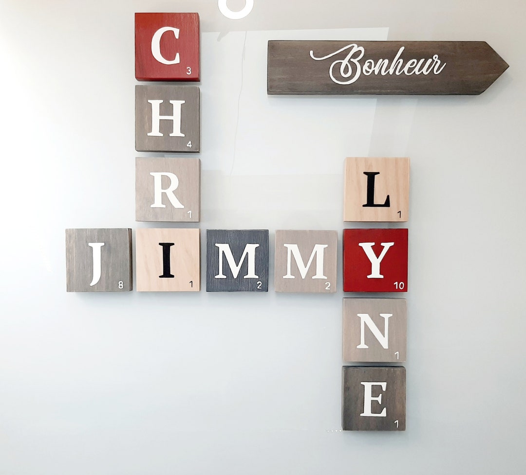 Giant Scrabble, Wooden Letter, First Name Letter, Wall Decoration ...