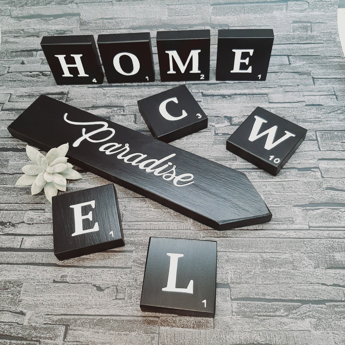 Scrabble Letter Wooden Letter Giant Letter Wall Decoration | Etsy