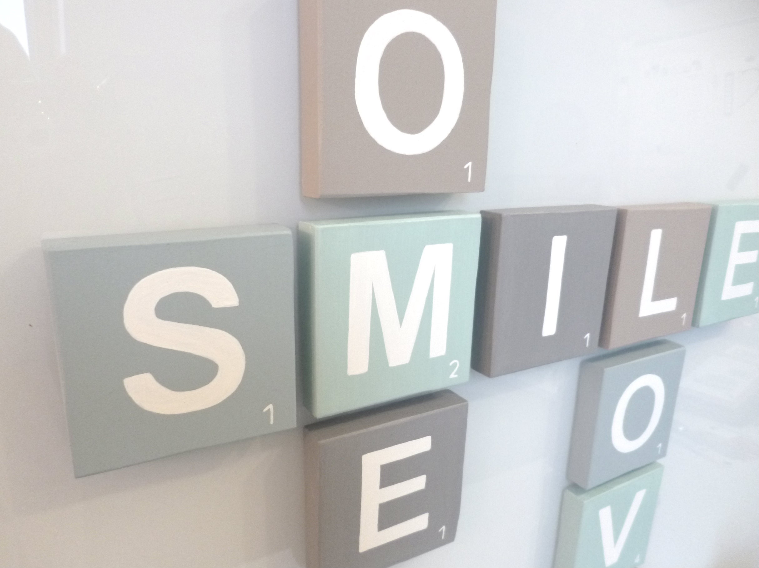 Giant Scrabble Letter Wooden Letter Pastelles Colors Zen | Etsy