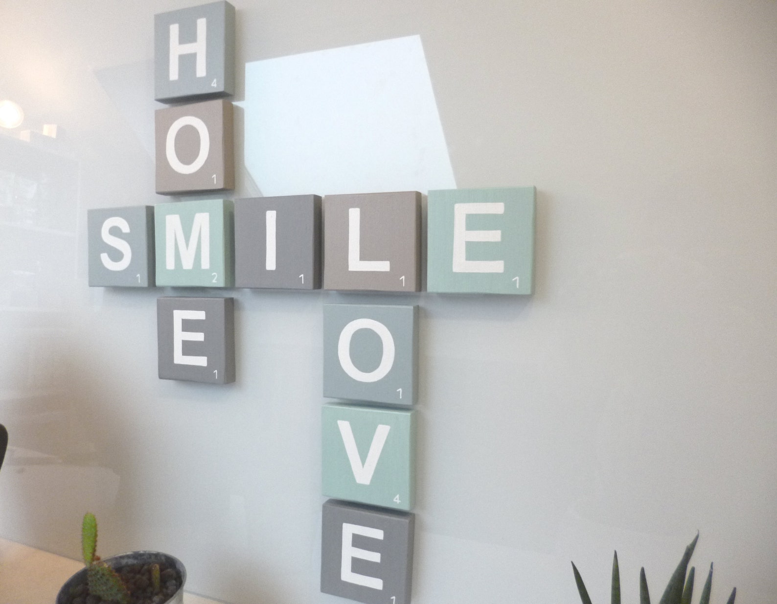 Giant Scrabble Letter Wooden Letter Pastelles Colors Zen | Etsy