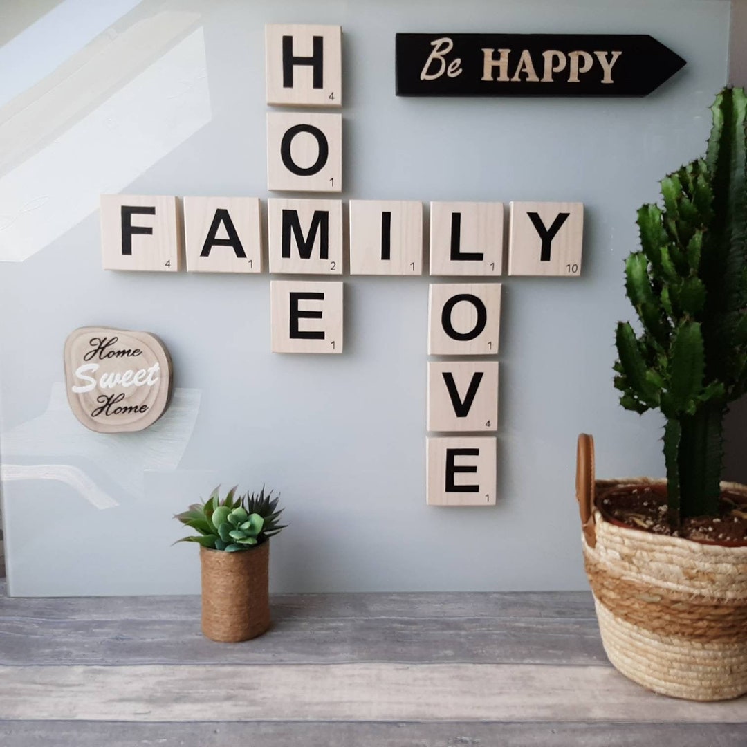 Lettre scrabble géante, lettre en bois, lettre en bois prénom, lettre ...