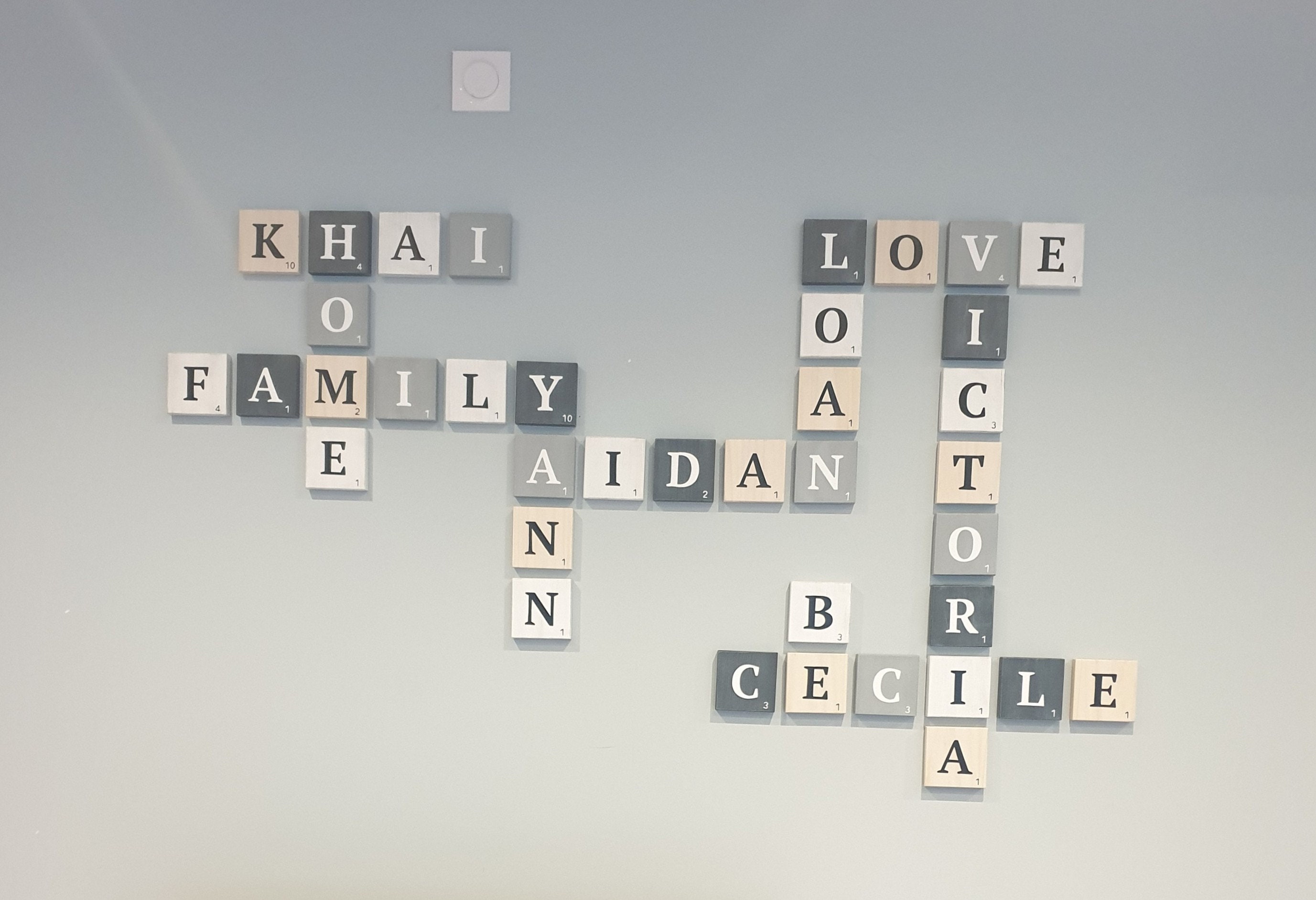 Giant Scrabble Letter Wooden Letter Patinated Wood Pastel - Etsy Denmark