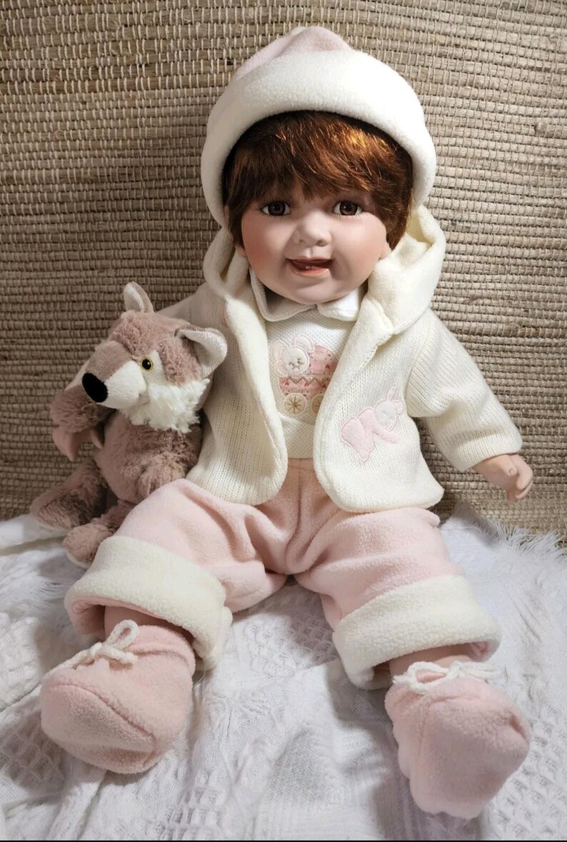 Royal Cathay 22 Soft Body Porcelain Baby Doll Mindy Vintage Orlon Crib ...