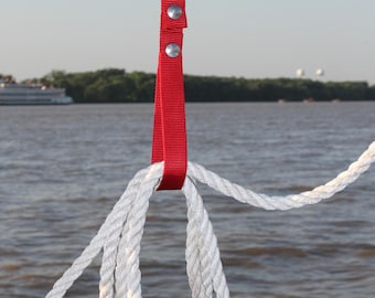 Set of 4 Boat Railing Straps for Holding Dock Line Rope on Boat Royal ...