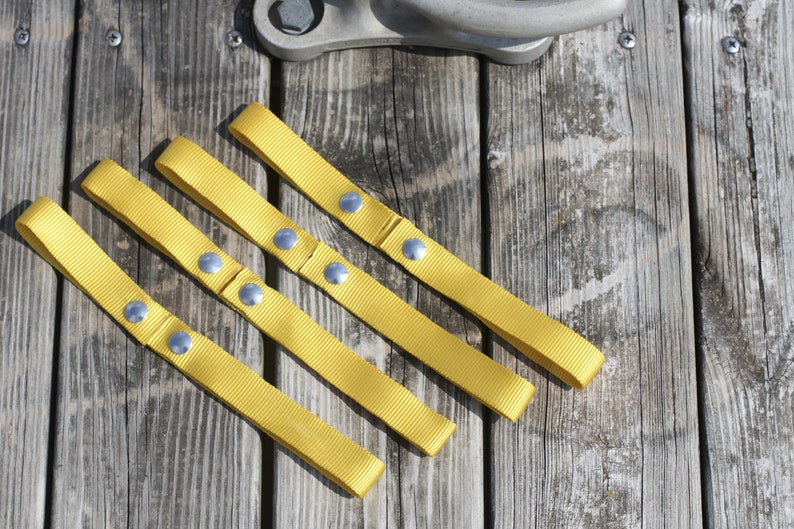 Set of 4 Boat Railing Straps for Holding Dock Line Rope on (motor ...