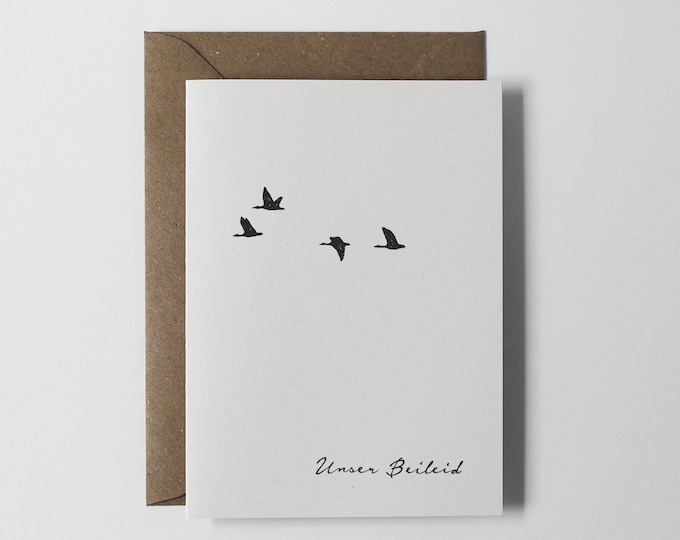 Sympathy Card Birds, Funeral Card, Condolence Card, With Deep Sympathy ...