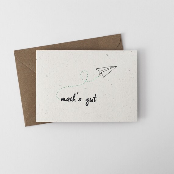 Karte zum Abschied mach's gut/macht's gut - Etsy