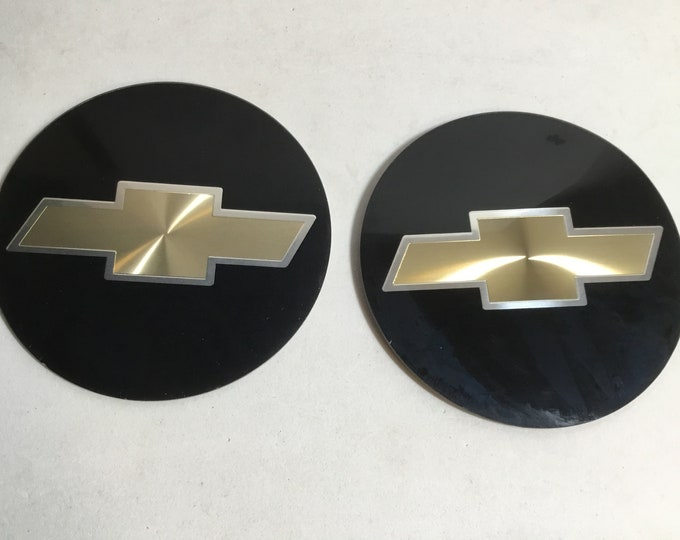 Vintage Chevrolet Center Hub Cap Gold Bowtie Emblems Original 1980's - Etsy