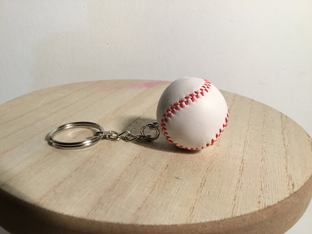 Baseball/softball Leather Ball Key Chain, Team Gift, Baseball Mom ...