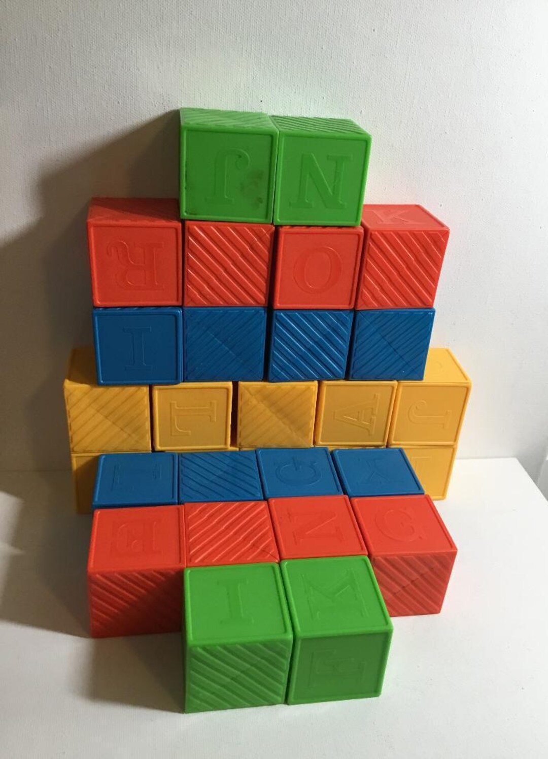 Vintage Tupperware Tuppertoys Busy Blocks, Colored Red, Blue, Yellow ...