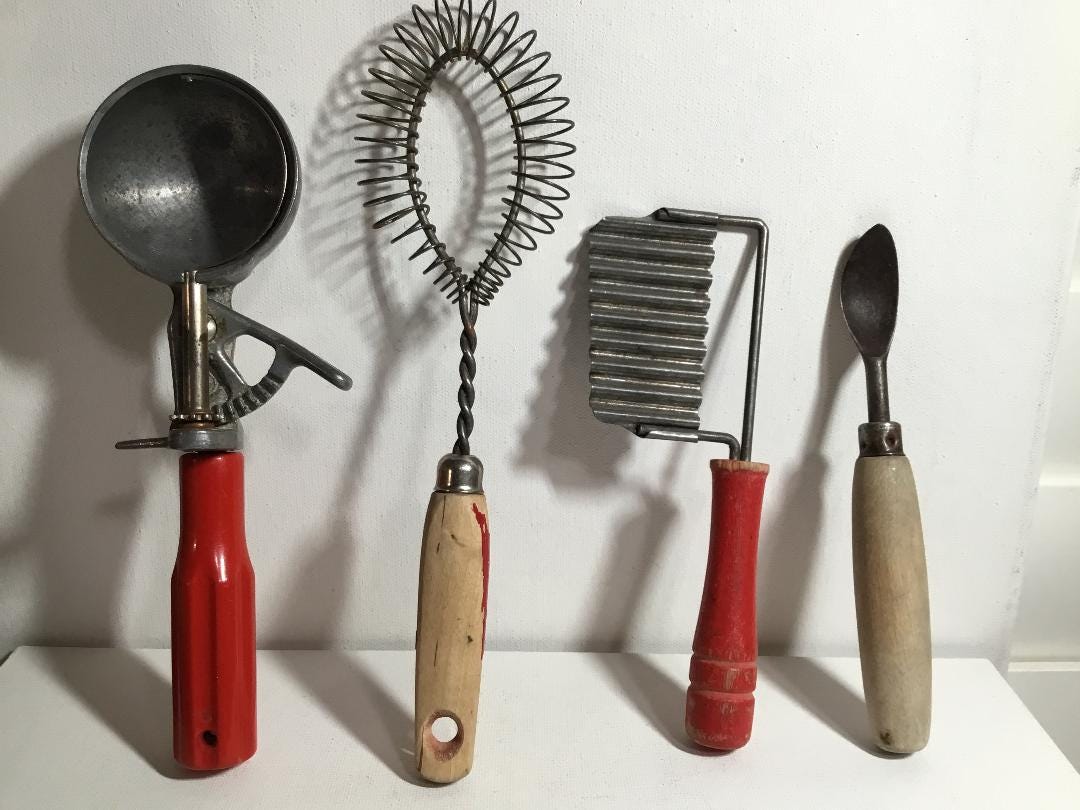 Vintage Kitchen Utensils, Scoop Master Ice Cream Scoop, Pitting Spoon ...