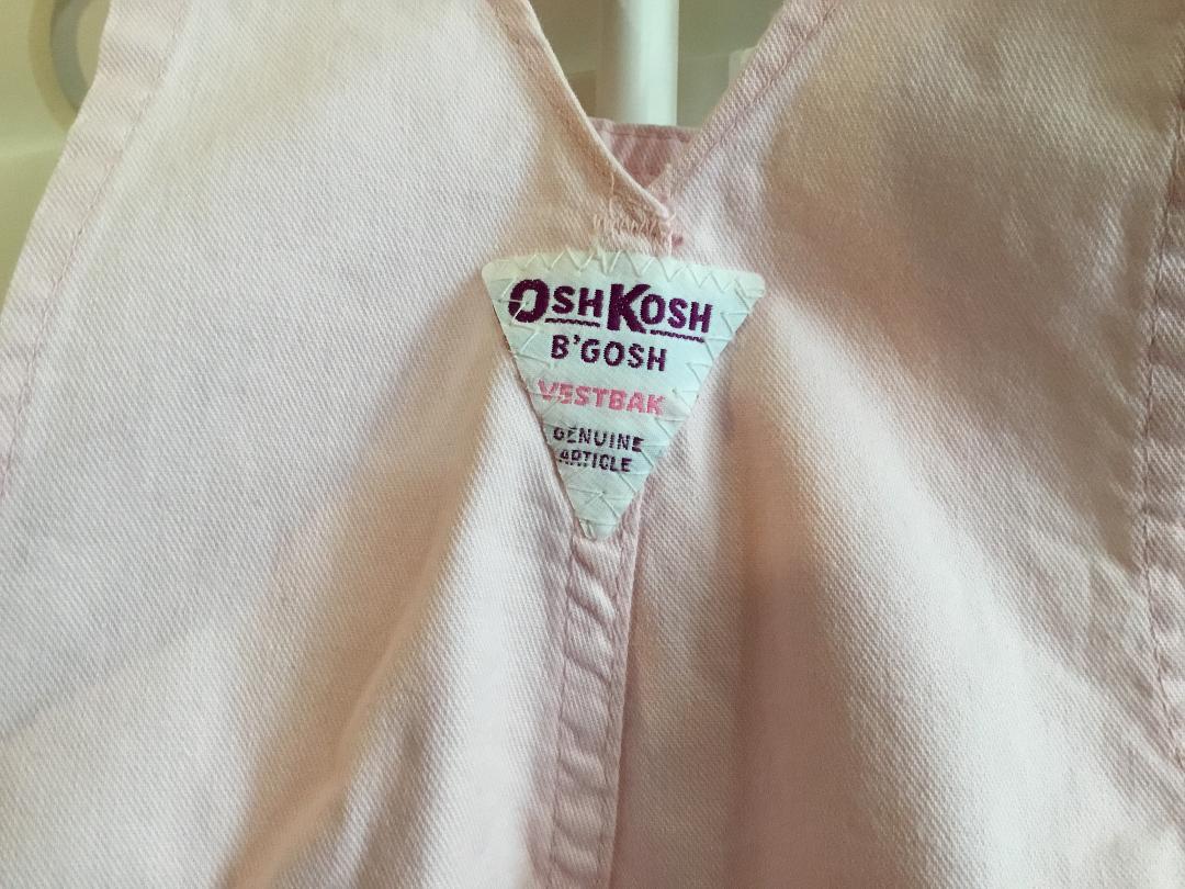 Vintage Osh Kosh B'gosh Girls Pastel Pink Shortails Overalls, Pink ...