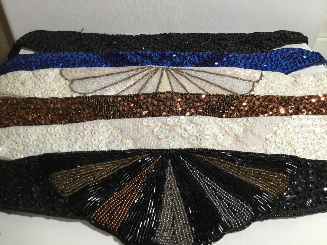 Vintage Speyer Milor Ltd. Beaded Belts, Cummerbund Beaded Belts. Hand ...