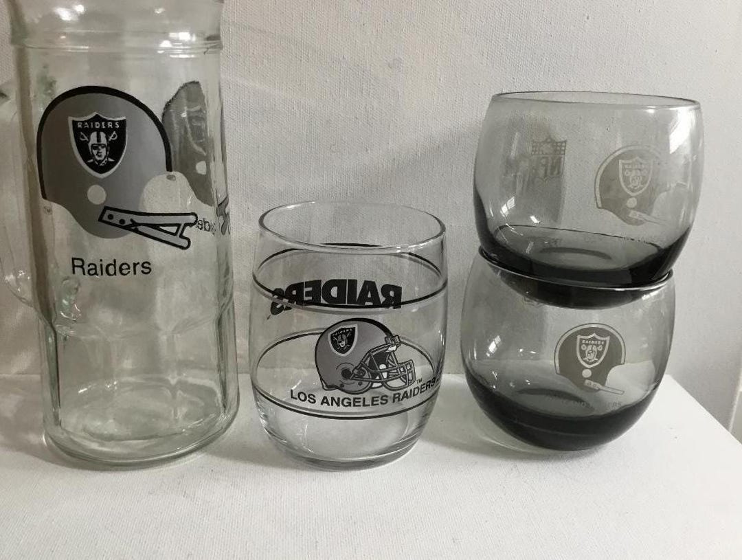 Vintage Raiders Drinking Glasses. Raiders Fisher Peanuts Mug of Nuts ...
