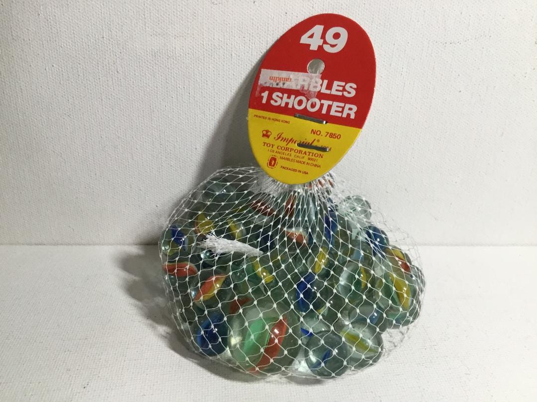 Vintage Imperial Marbles. Imperial Toy Company, 49 Marbles & Shooter ...