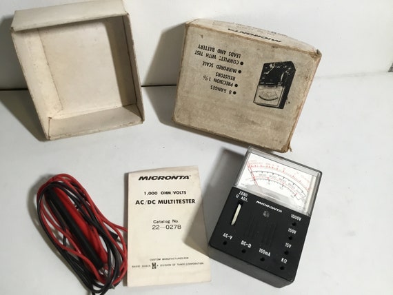 Vintage Genuine Micronta 1000 OHMS Volt Multi Tester NEW - Etsy