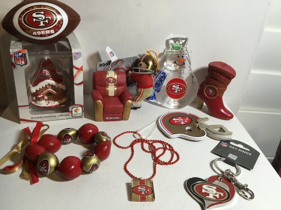 Vintage San Francisco 49'er NFL Christmas Ornaments, Keychains ...