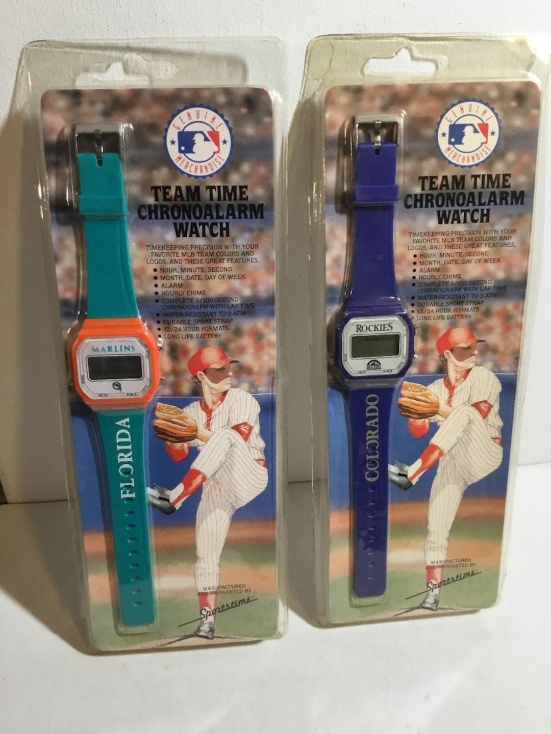 Vintage Bulova Sportstime MLB Colorado Rockies/florida Marlins Team ...