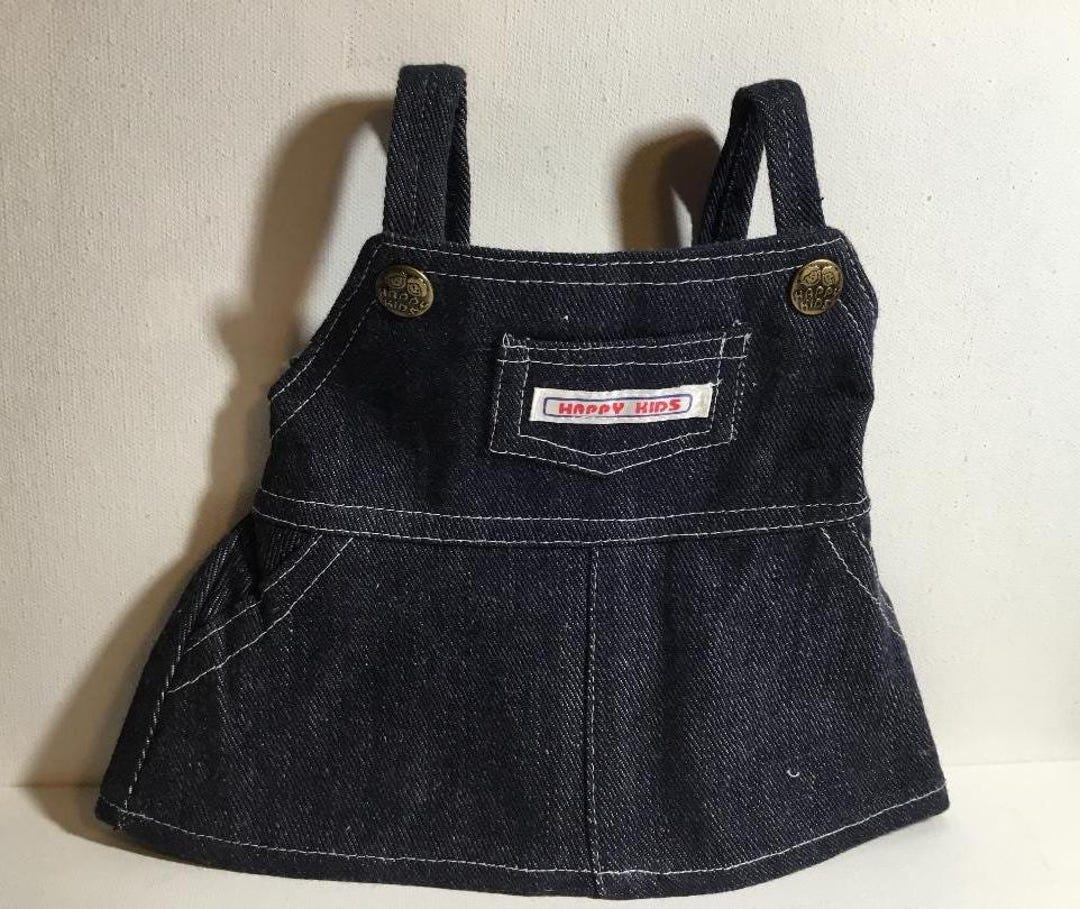 Vintage Happy Kids, Cabbage Patch Kids Denim Bibbed Dress. NEW Bibbed ...