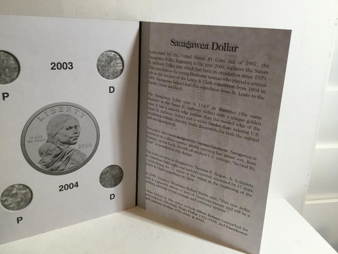 Vintage Sacagawea Dollar Collectors Coin Book Folder Album, 2000-2004 ...