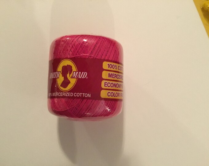 Vintage Rare South Maid Crochet Thread, 100 % Cotton Color Raspberry - Etsy