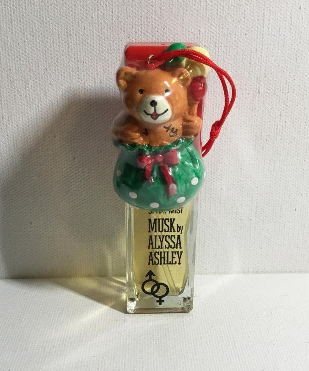 Vintage Alyssa Ashley Musk Spray Cologne Mist W/ Christmas Teddy Bear ...