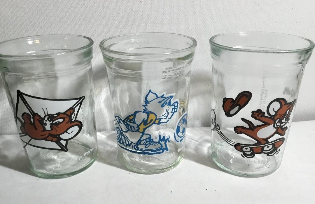Vintage Tom and Jerry Juice Glasses Welch's Grape Jelly - Etsy