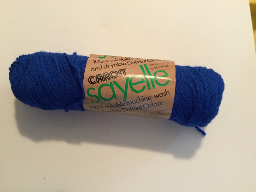 Vintage. Rare, Sayelle Royal Blue Yarn, 100% Acrylic, Knit, Crochet ...