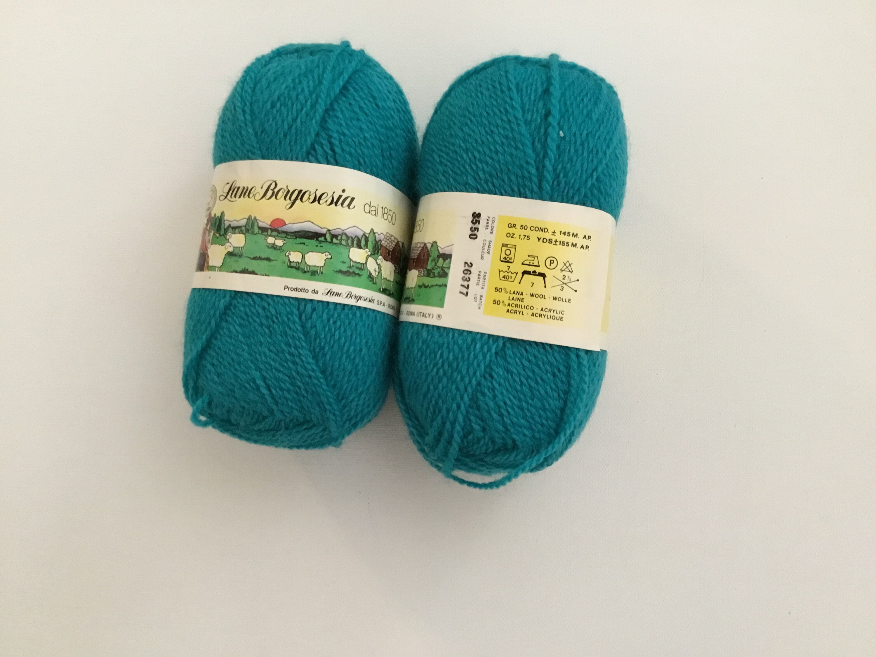 Lane Borgosesia dal 1850 Teal Yarn. Knit Crochet | Etsy