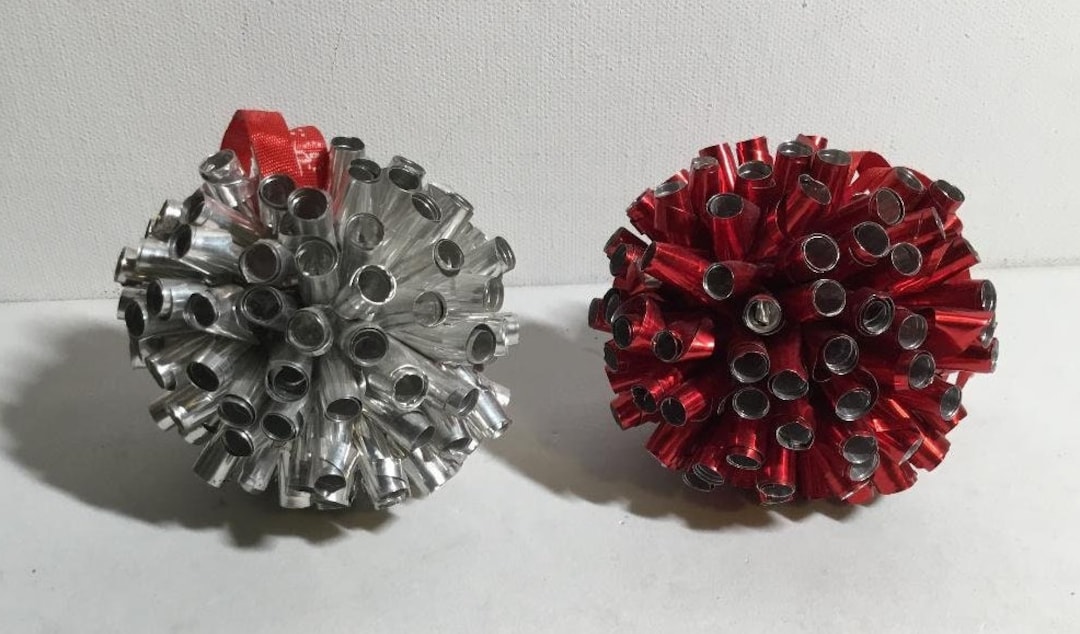 Vintage Atomic Age Foil Christmas Ornaments, 1960's Rolled Foil Atomic ...