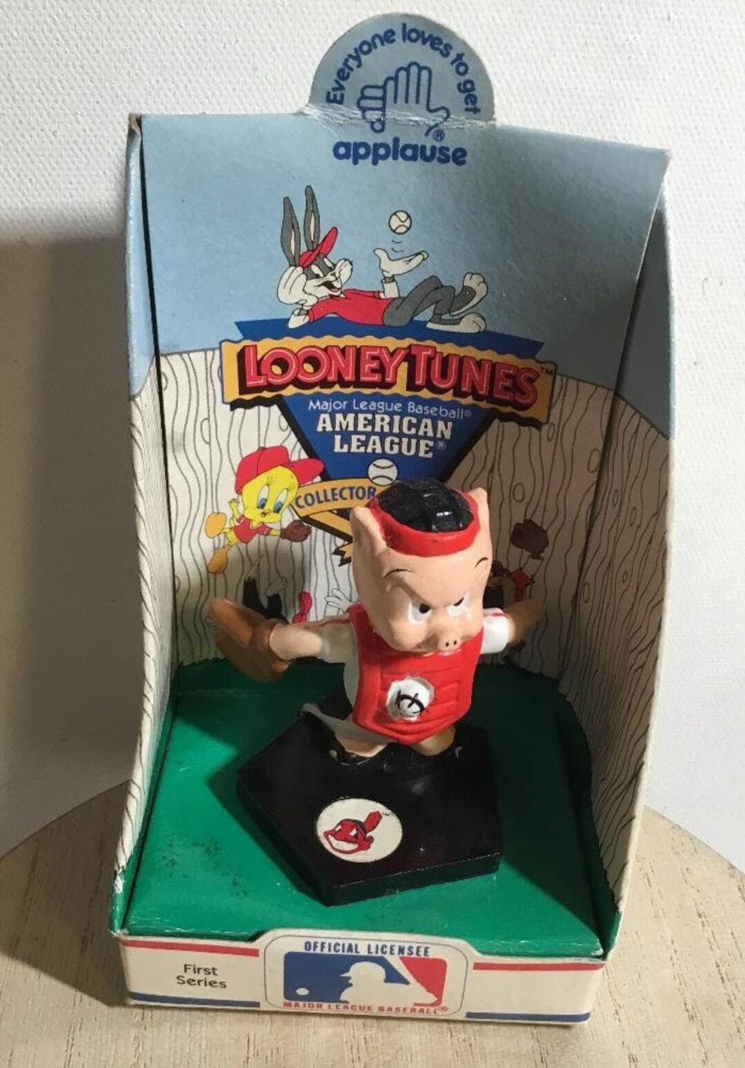 Vintage Looney Tunes Porky Pig MLB American League First Series ...