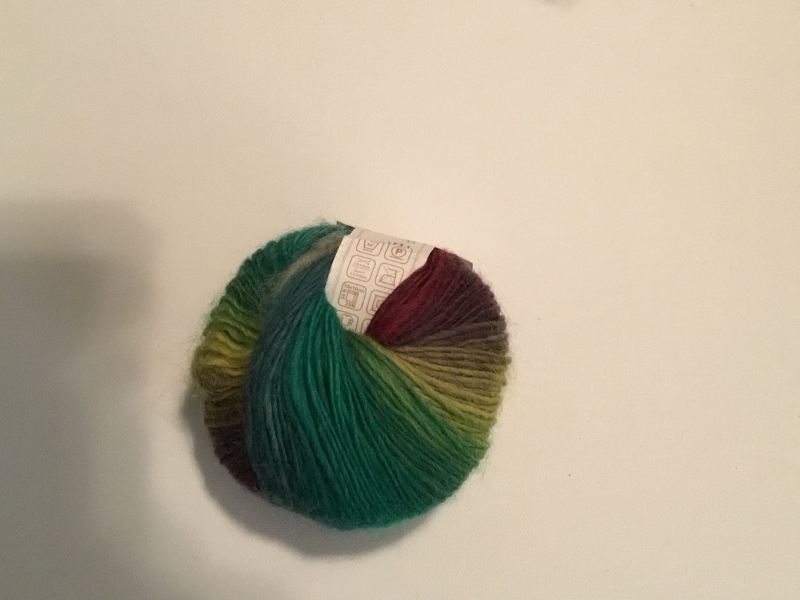 Beautiful Vibrant Teal Purple Variegated Yarn. Manufactured | Etsy