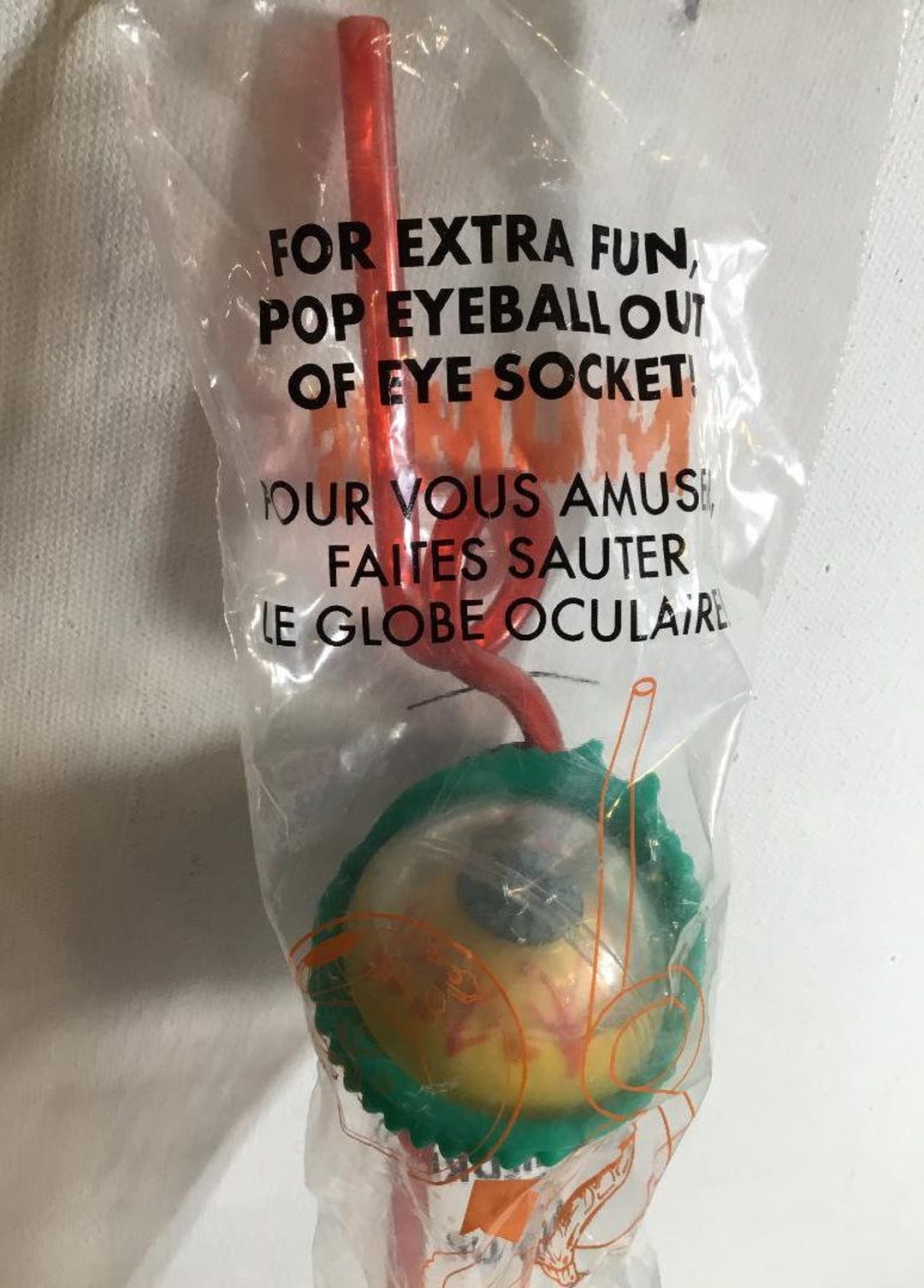 Vintage Taco Bell Mumps Monster Bloodshot Eyeball Crazy Straw. Taco ...