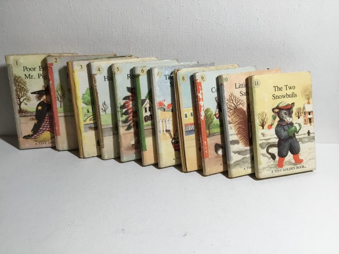 Vintage Tiny Golden Book Library Set of 11. Tiny Golden Children's ...