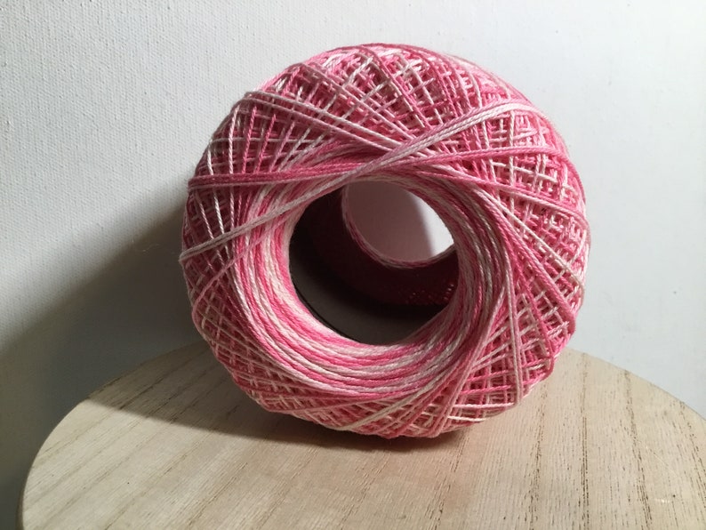Vintage Pink Variegated Crochet Thread - Etsy