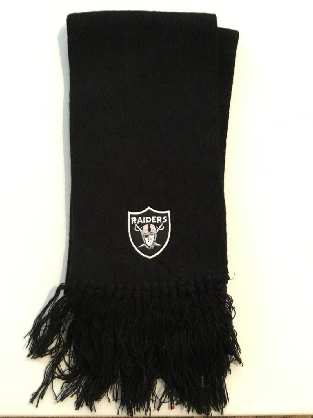 Vintage Raiders Black Scarf W/logo. NFL Oakland Raiders, Los Angeles ...
