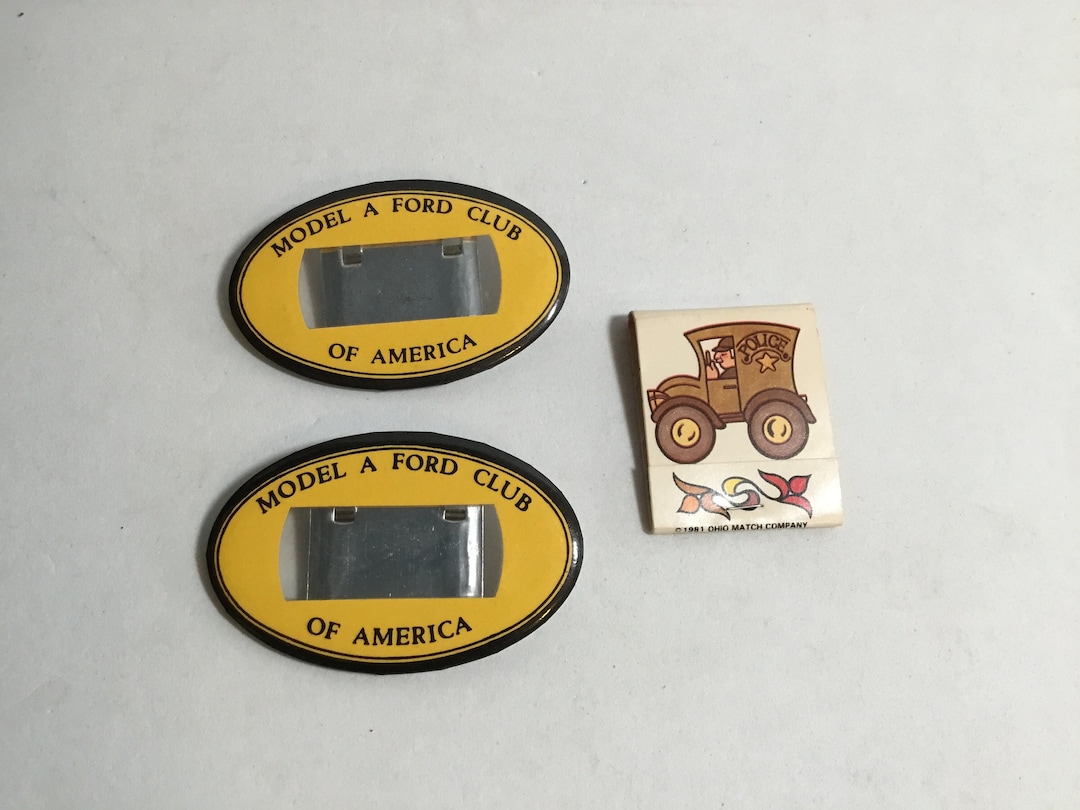 Vintage Model a Ford Club of America Name Badge Pins and Matchbook - Etsy