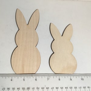 Unfinished Wood Bunny Rabbit 3 Piece Set - Etsy